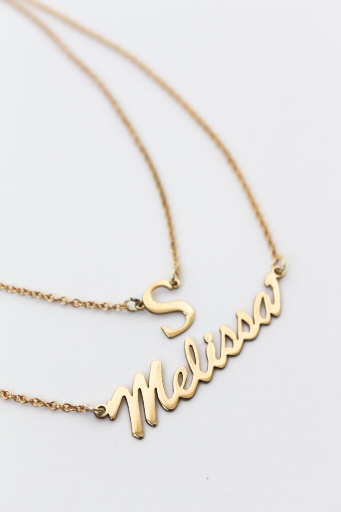Personalised Layered Necklace, Name Chains, Initial Necklace