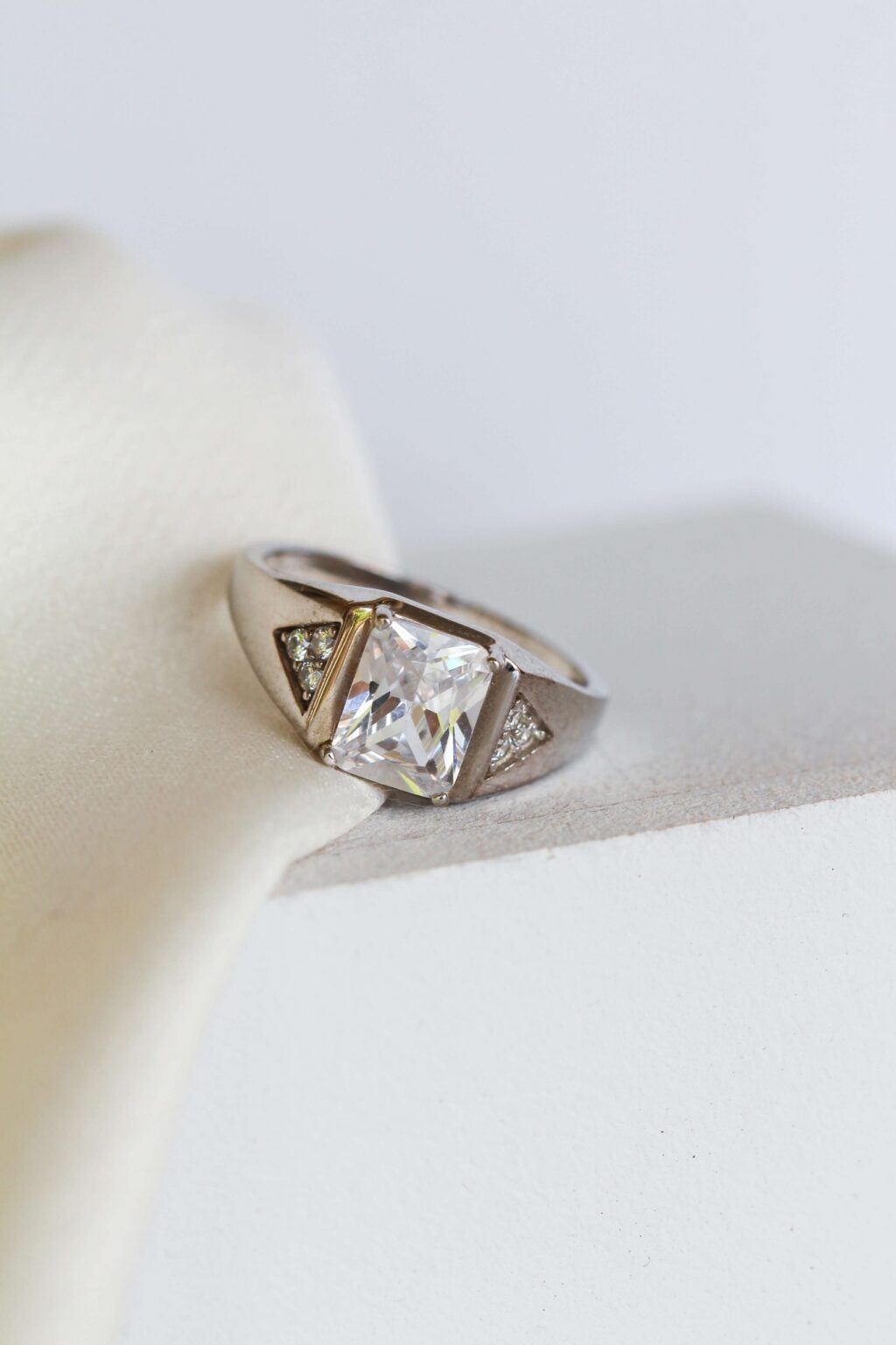 Silver Radiant Engagement Ring, Silver Rings South Africa, Silver Rings